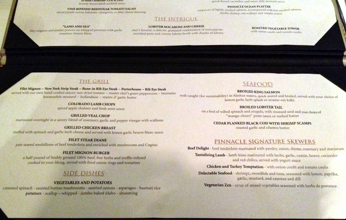 Views from the Pinnacle Grill on Holland America Line’s Veendam