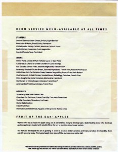 11 Days of Menus from the Seabourn Sojourn World Cruise
