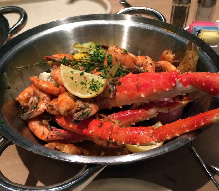 Dining at the Crab Shack on the Star Princess Cruise Ship